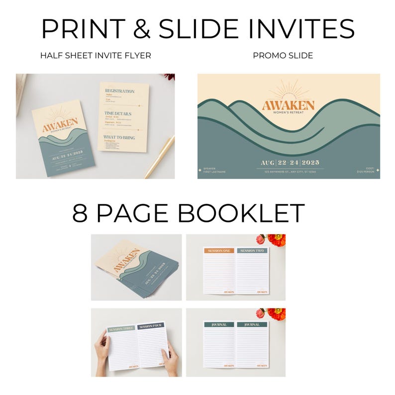Women’s Retreat Canva Template | Christian Church Event Branding Kit ...