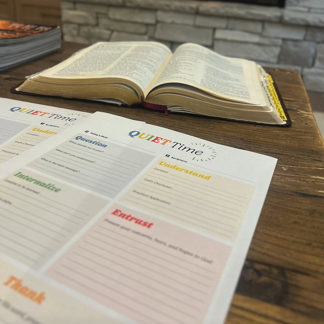 QUIET Time: Printable Devotional Journal Pages for Christian Growth ...