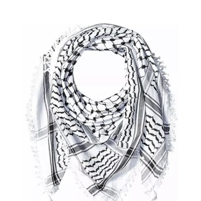 Keffiyeh Palestinian Scarf Unisex Arab Style Cotton Wrap - Etsy Australia