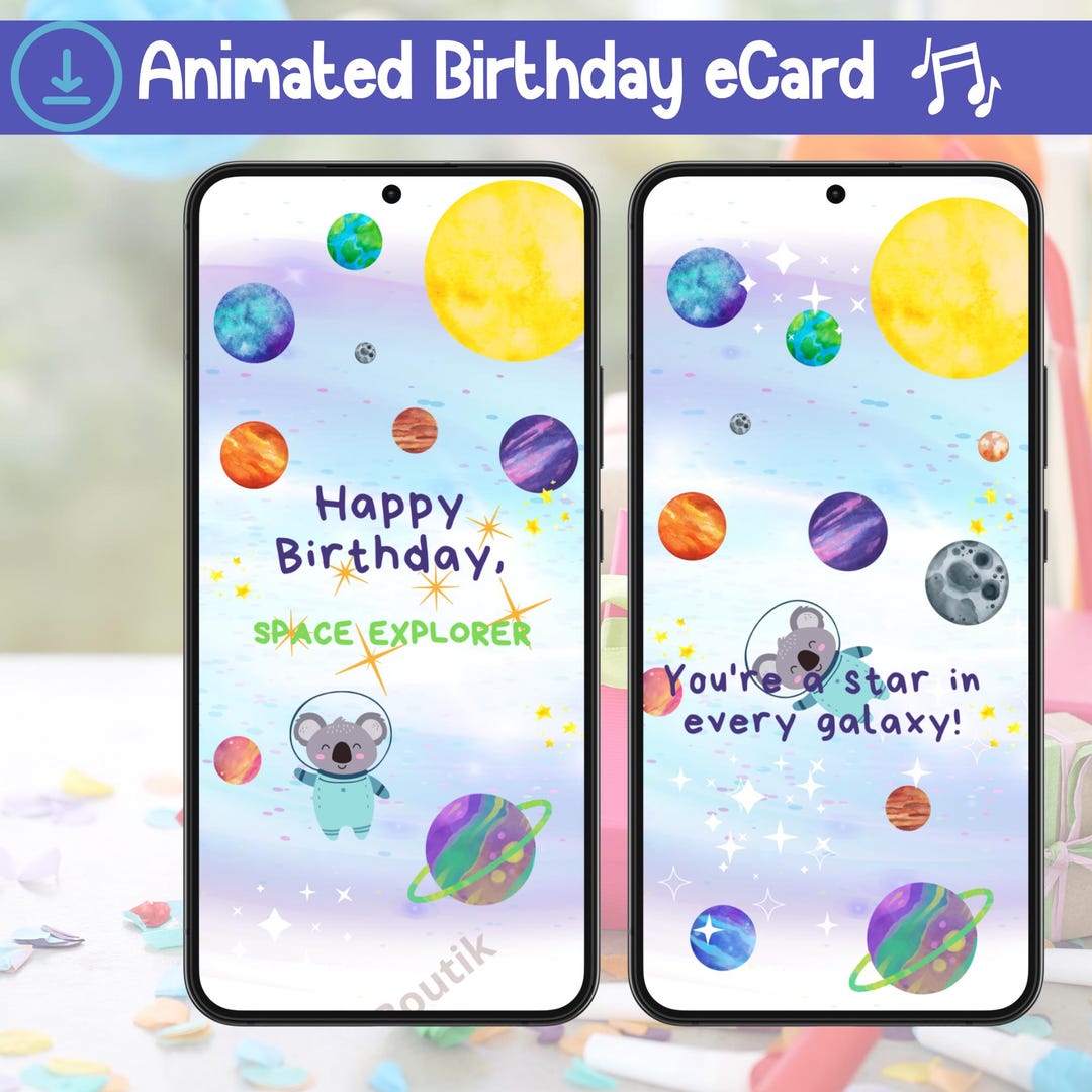 Virtual Happy Birthday Digital Animated E-card With Sound | Greeting ...
