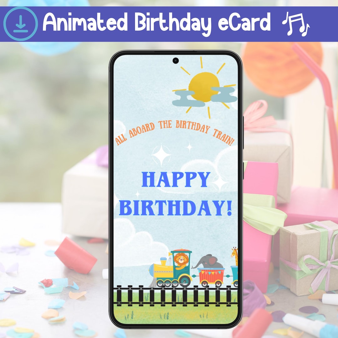 Virtual Happy Birthday Digital Animated E-card With Sound | Greeting ...