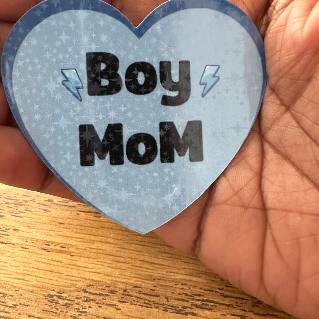 Holographic Boy Mom Sticker - Etsy