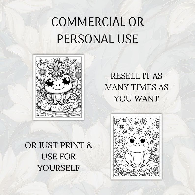 Cute Frog Coloring Pages, Adult Coloring Book, KDP Interior Kids ...