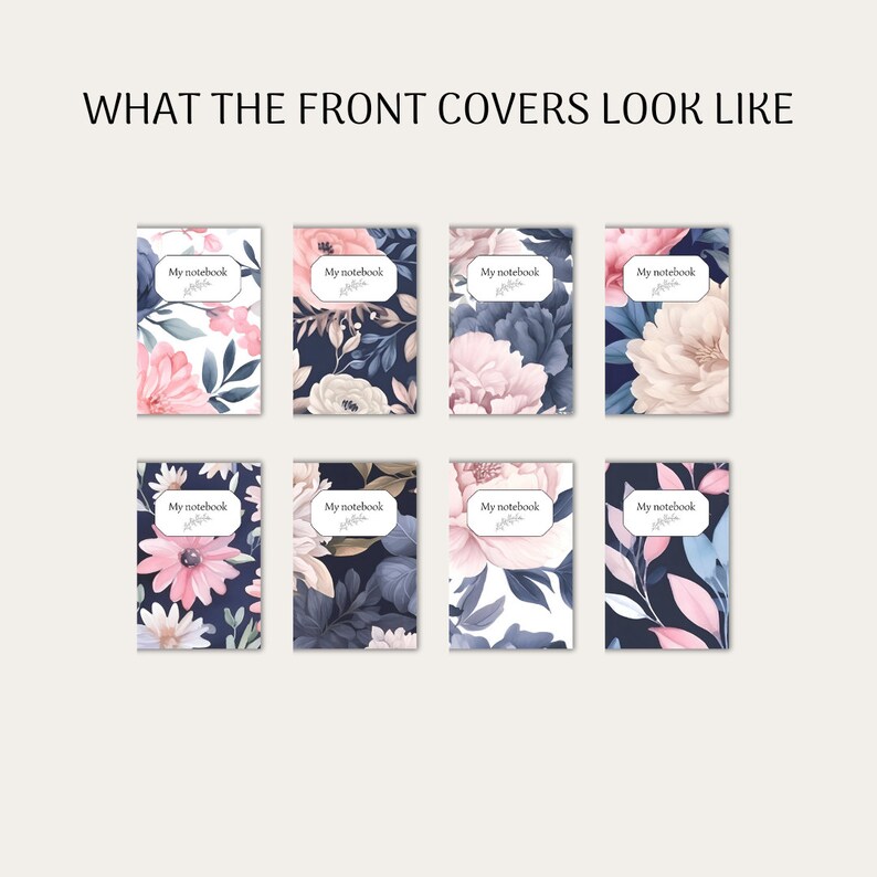 KDP Notebook Cover Templates, 14 KDP Floral Cover Canva 6x9 & 8.5x11 ...
