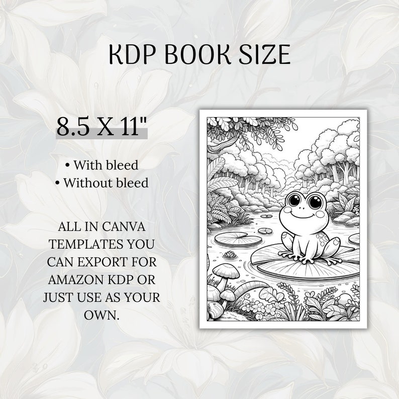 Cute Frog Coloring Pages, Adult Coloring Book, KDP Interior Kids ...