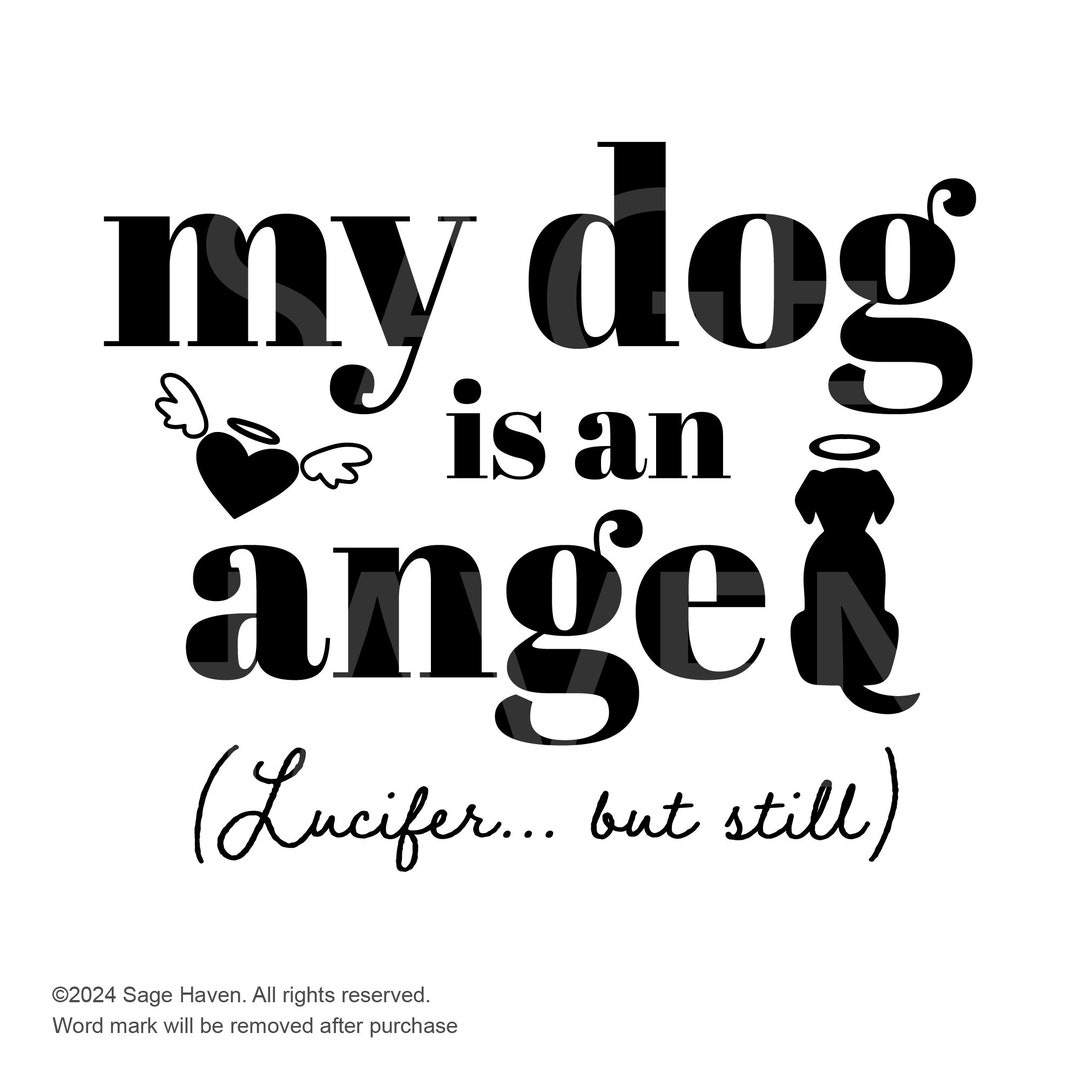 Dog Angel SVG, My Dog is an Angel - Funny, Dog Quotes, Dog Mom, Dog ...