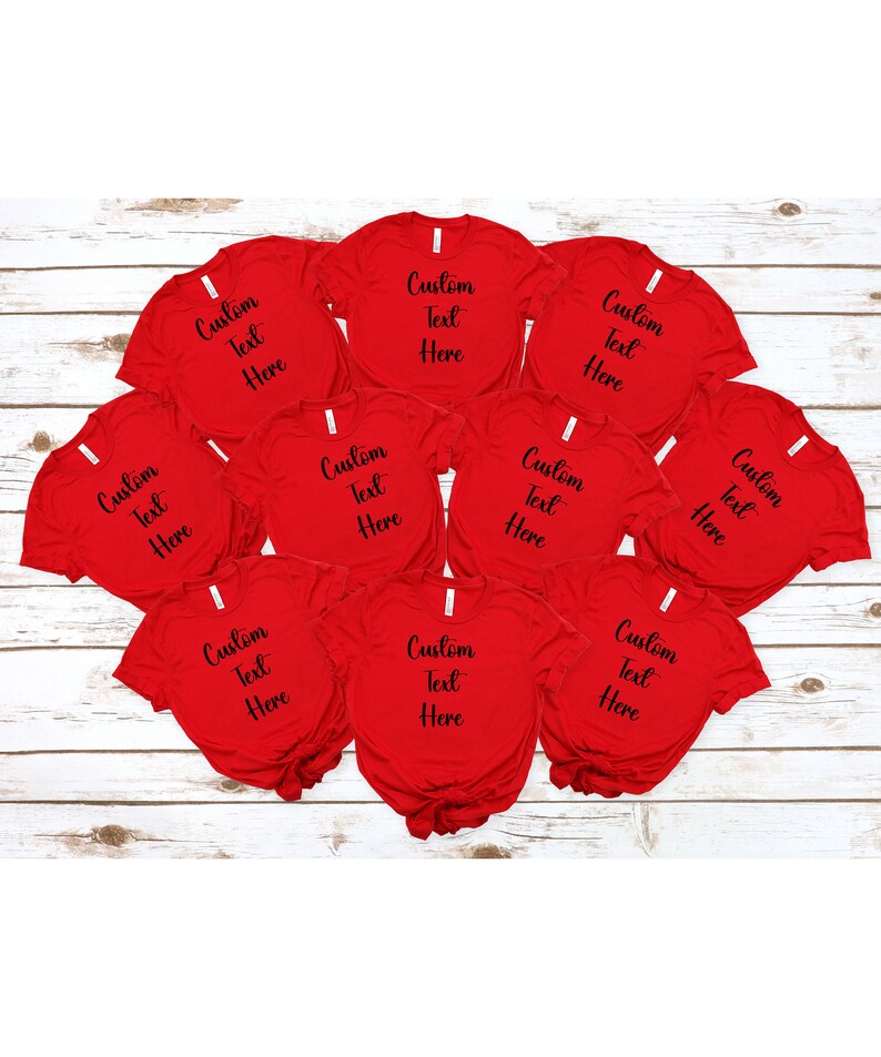 Red Custom Tee, Custom Red Tshirt, Custom Heather Red Tshirt, Red Shirt ...