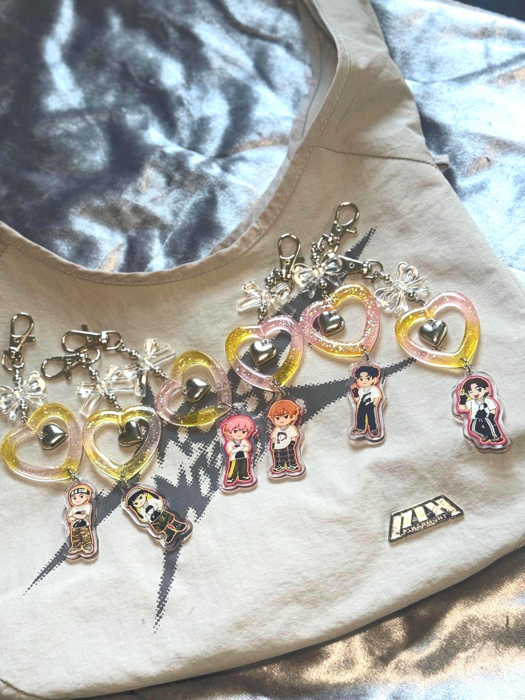 P1HARMONY Resin Heart Keychains - Etsy Australia