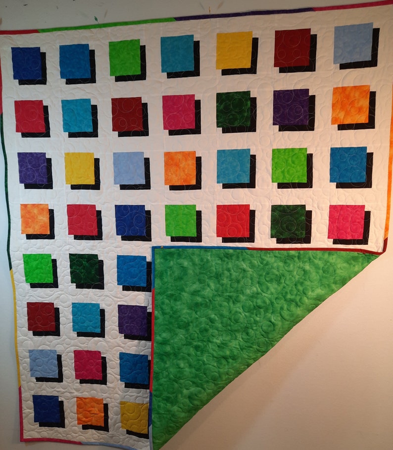 Multi-color Handmade Shadow Box Quilt - Etsy
