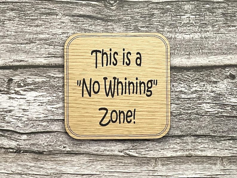 Funny No Whining Zone Magnet - Rustic Office, Kitchen Humor - Etsy