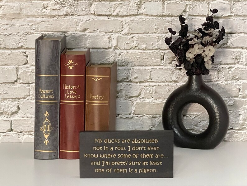 My Ducks Are Absolutely Not in A Row ... I Funny Block Sign I Quote ...