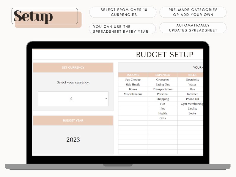 2024 Budget Spreadsheet Template, Annual Planner, Monthly Planner ...