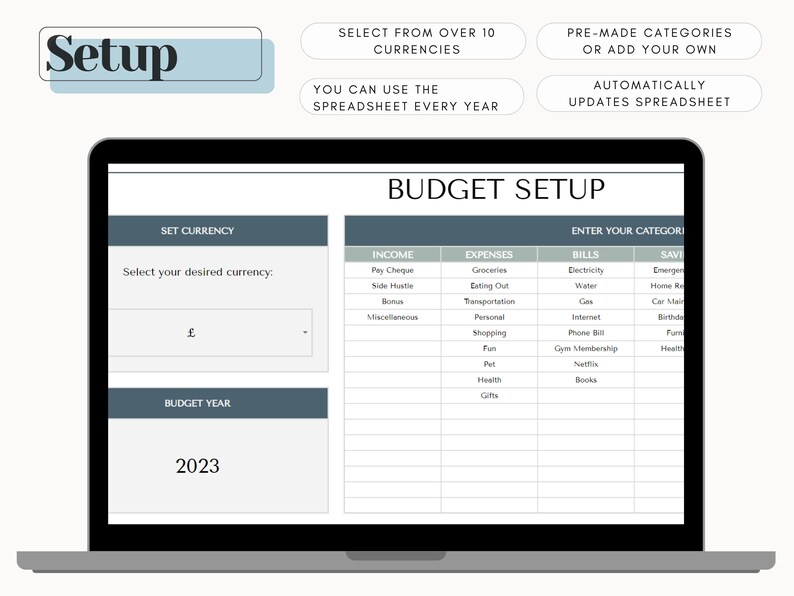 2024 Budget Spreadsheet Template, Annual Planner, Monthly Planner ...