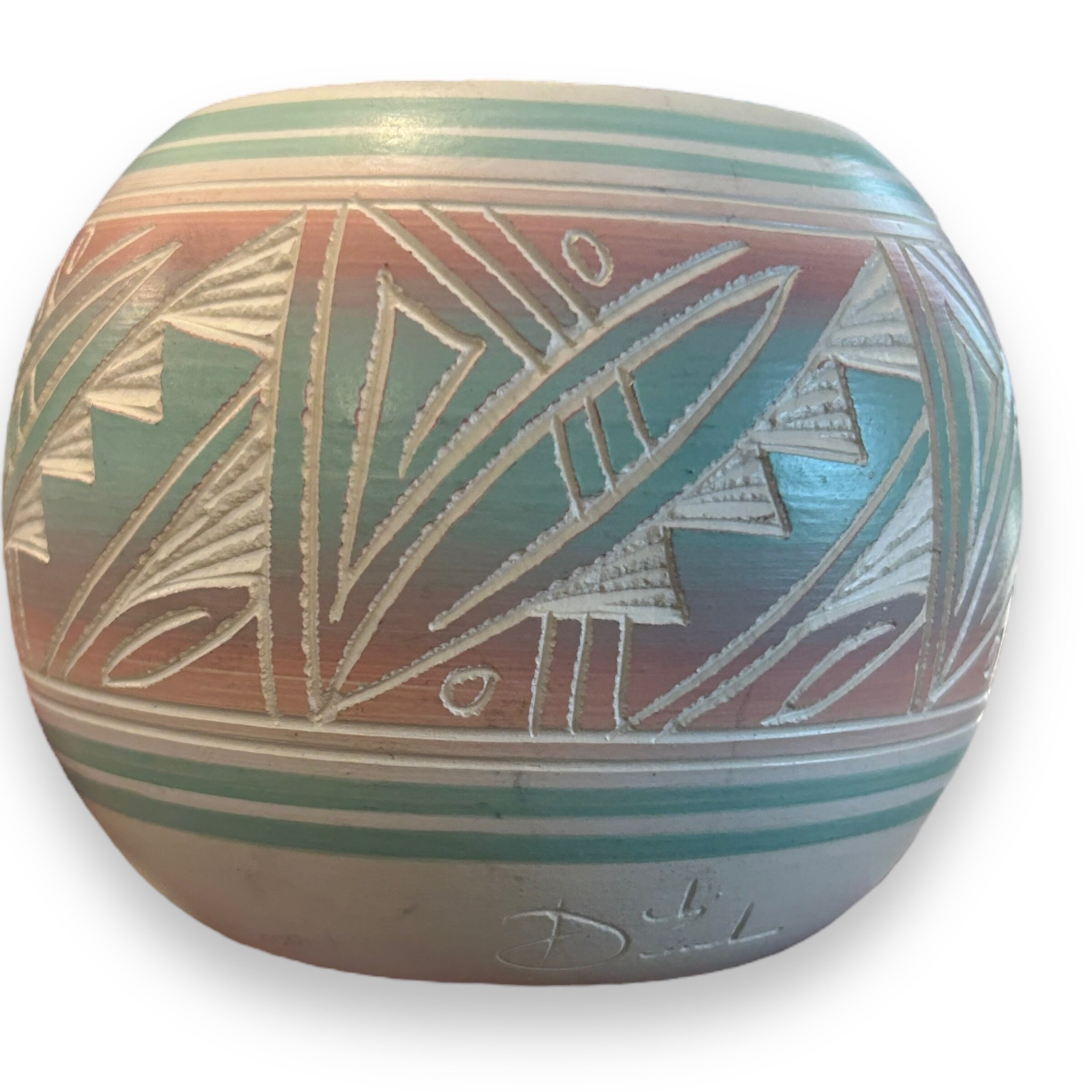 Vintage Hozoni Hand Painted Native American Artist Signed - Etsy