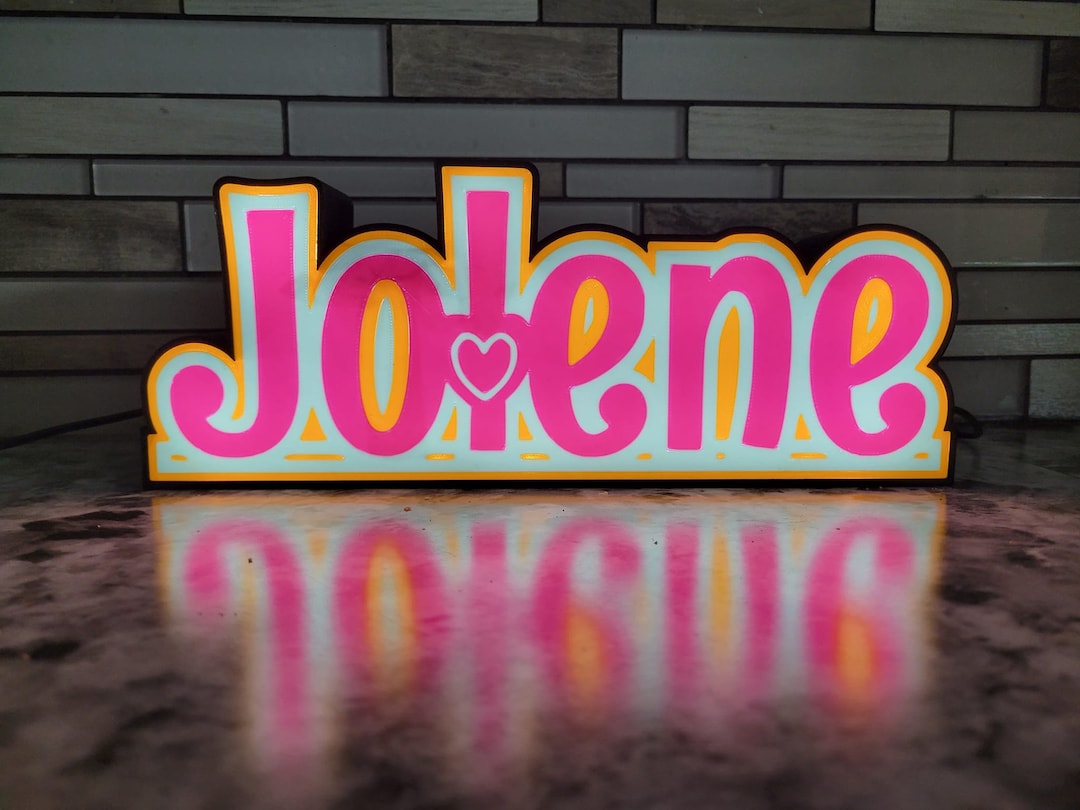 3D Printed Personalized Name Lightbox - Etsy
