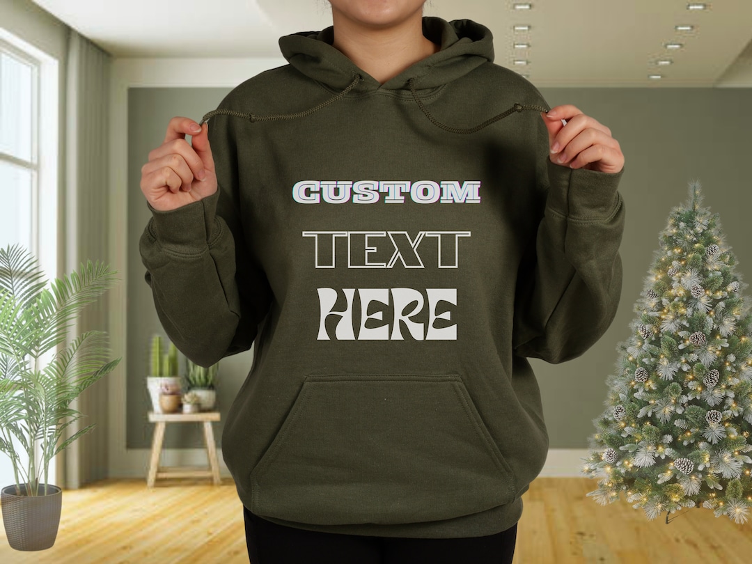 Custom Hoodie, Custom Text Hoodie, Customized Hoodie, Make Your Own ...