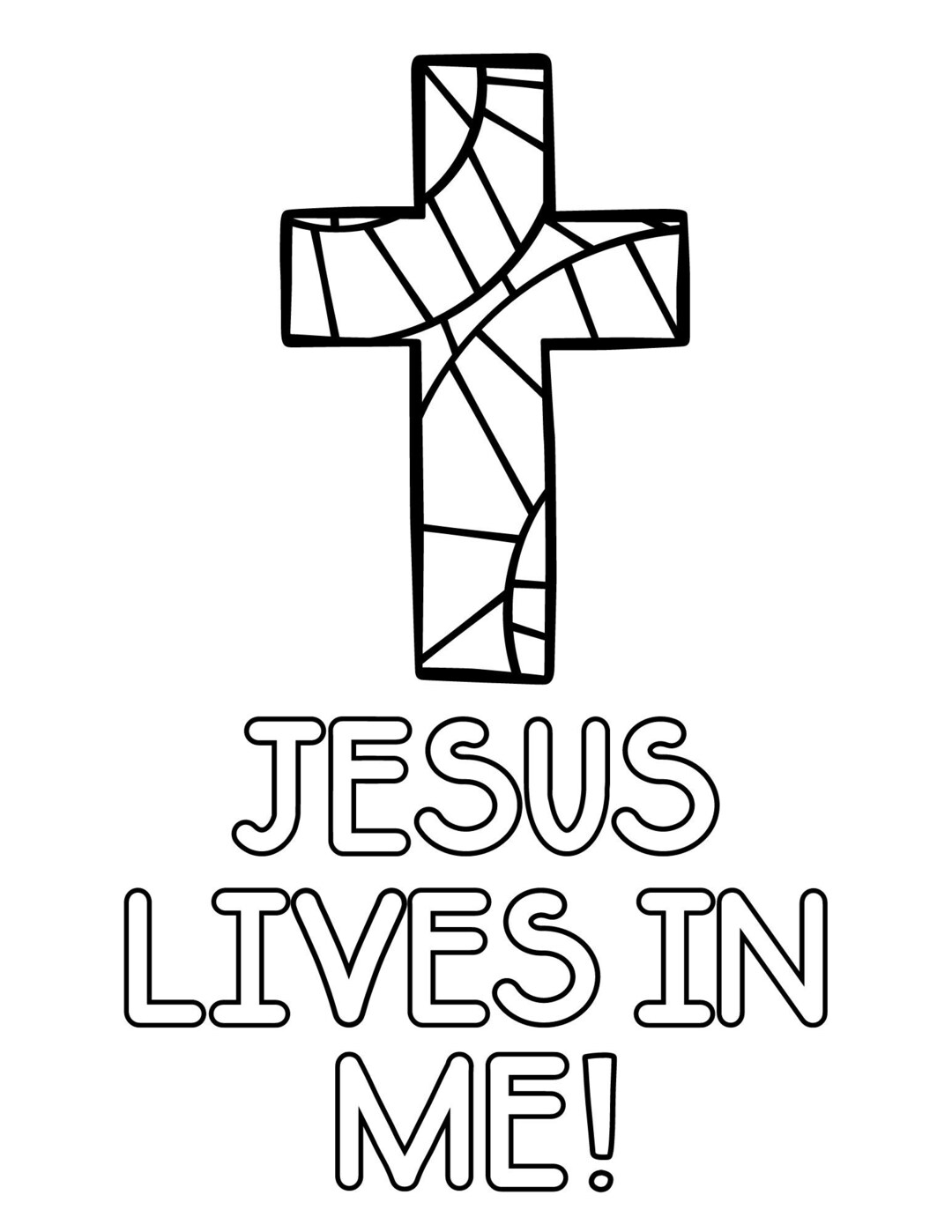 Toddler Coloring Pages - Toddler Faith - Christian - Jesus Lives in Me ...
