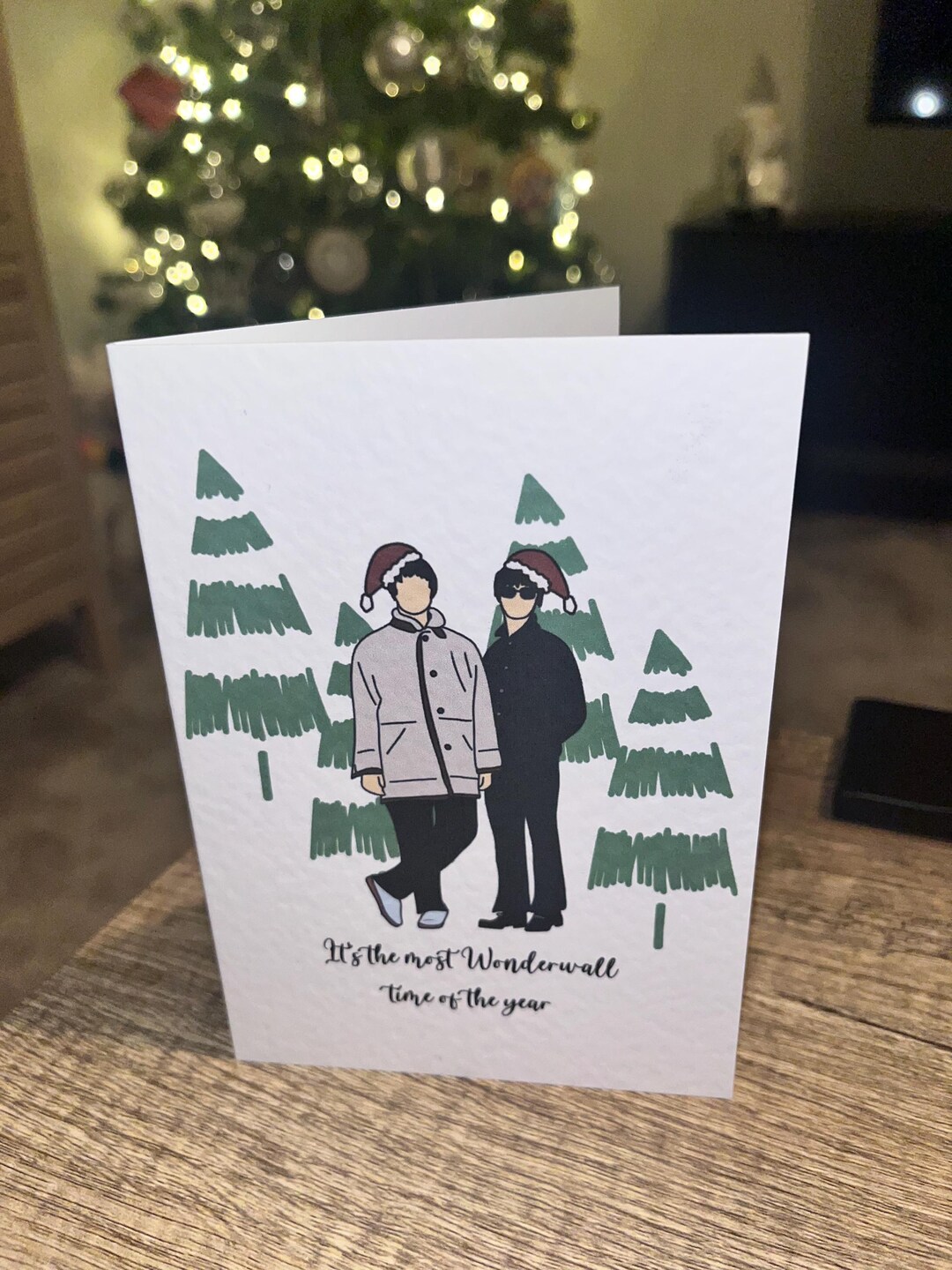 Oasis Wonderwall Christmas Card - Etsy UK