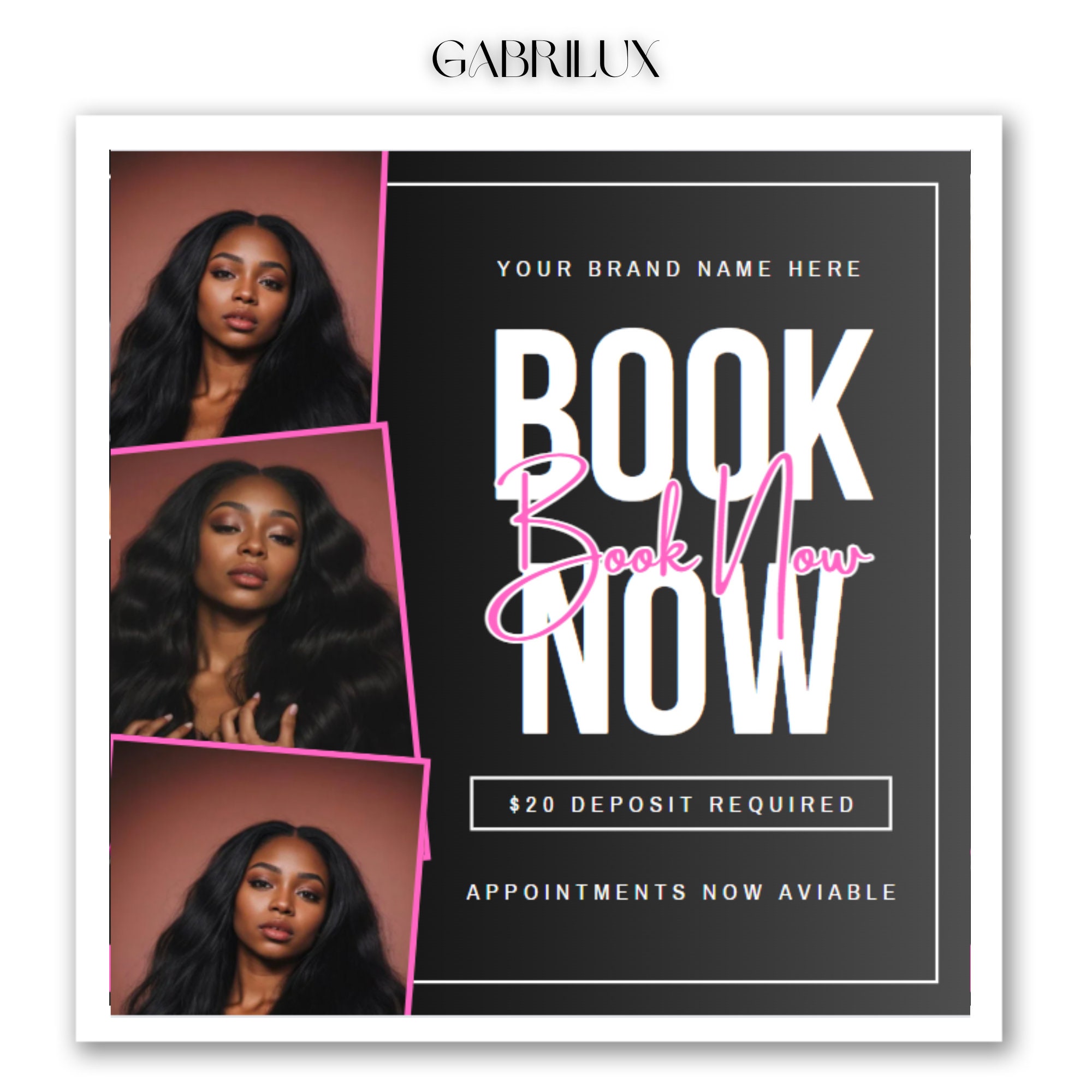 Editable Book Now Flyer, DIY Appointments Available Template, Premade ...