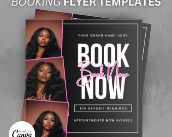 Editable Book Now Flyer, DIY Appointments Available Template, Premade Flyer Template, Hair ...