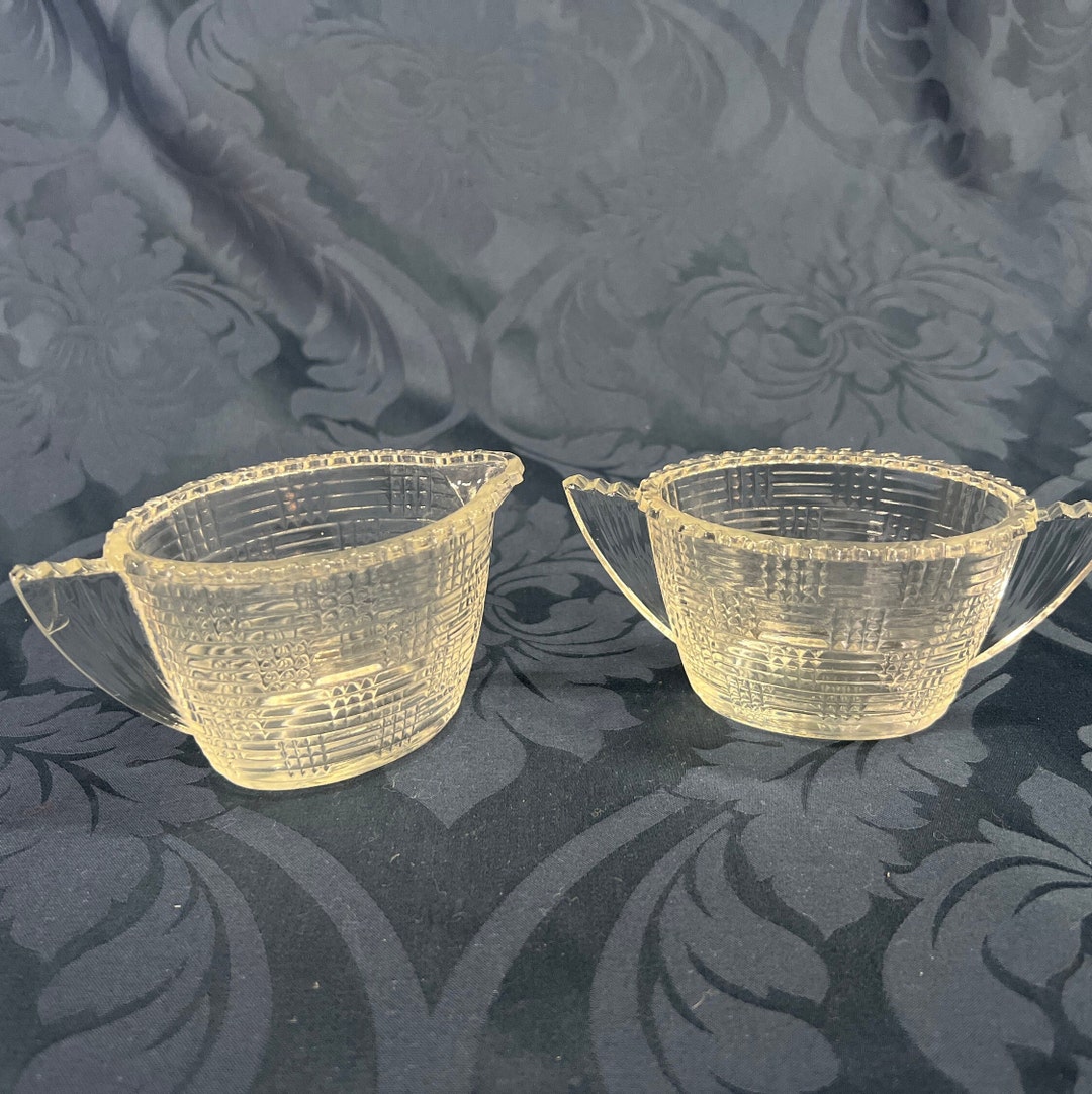 Vintage Art Deco Creamer and Sugar Set Mid Century Modern Kitchen Decor ...