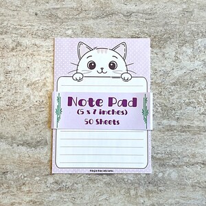 5x7 Notepad Peeking Kitten Notepad for Note Taking Memo Pad to Do List ...