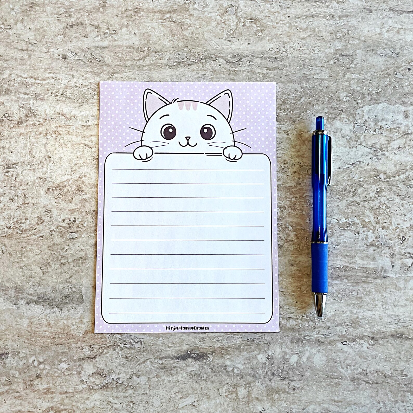 5x7 Notepad Peeking Kitten Notepad for Note Taking Memo Pad to Do List ...