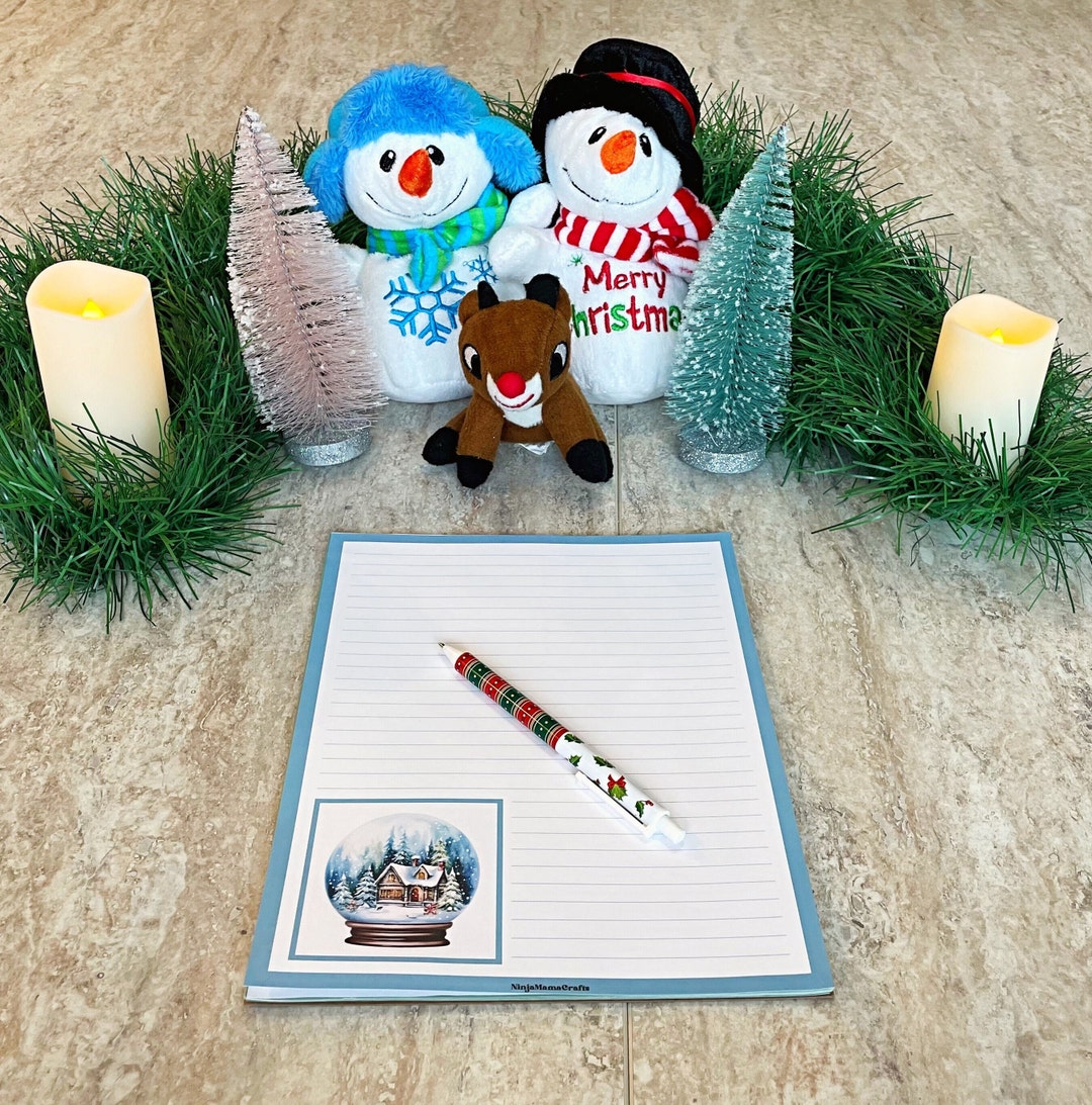 Snow Globe House 8 X 10 Holiday Notepad Lined for Letter Writing Paper ...