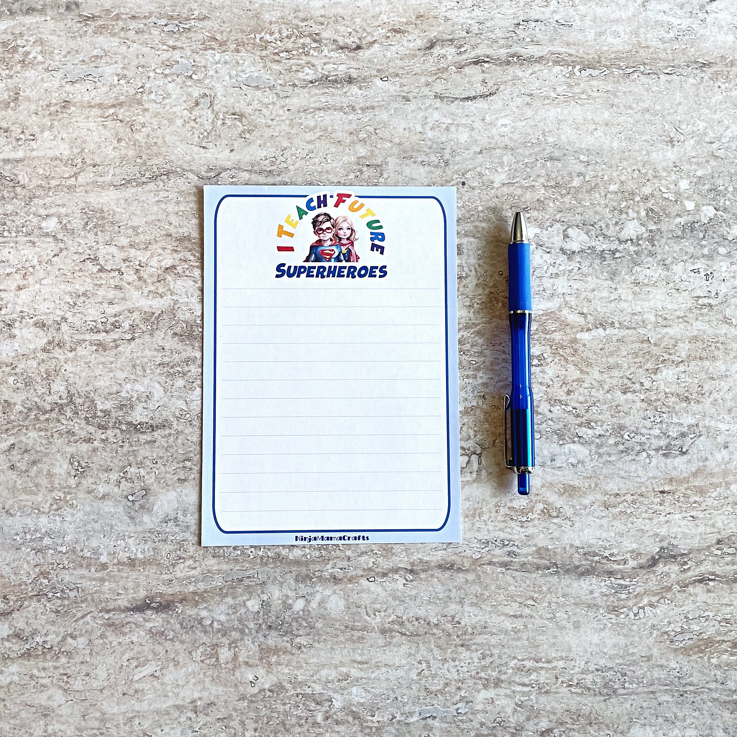 5x7 Notepad I Teach Future Superheroes Notepad for Note Taking Memo Pad ...