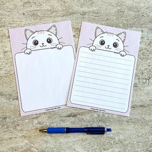 5x7 Notepad Peeking Kitten Notepad for Note Taking Memo Pad to Do List ...