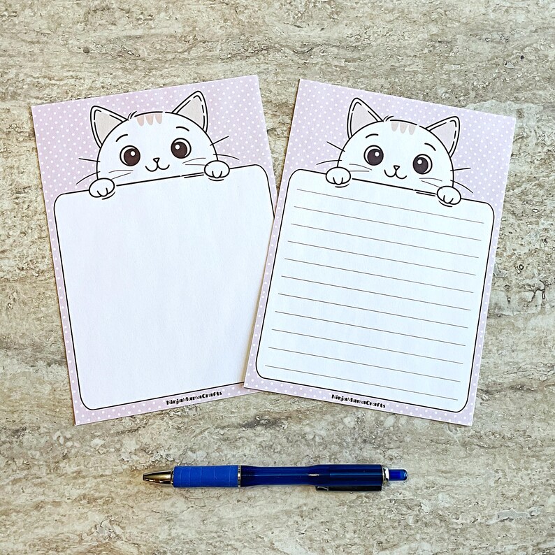 5x7 Notepad Peeking Kitten Notepad for Note Taking Memo Pad to Do List ...