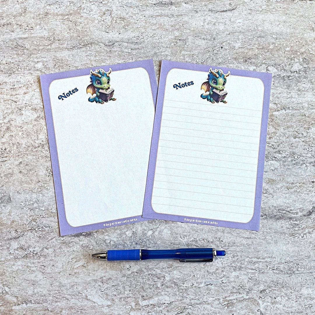 5x7 Notepad Reading Dragon Notepad for Note Taking Memo Pad to Do List ...