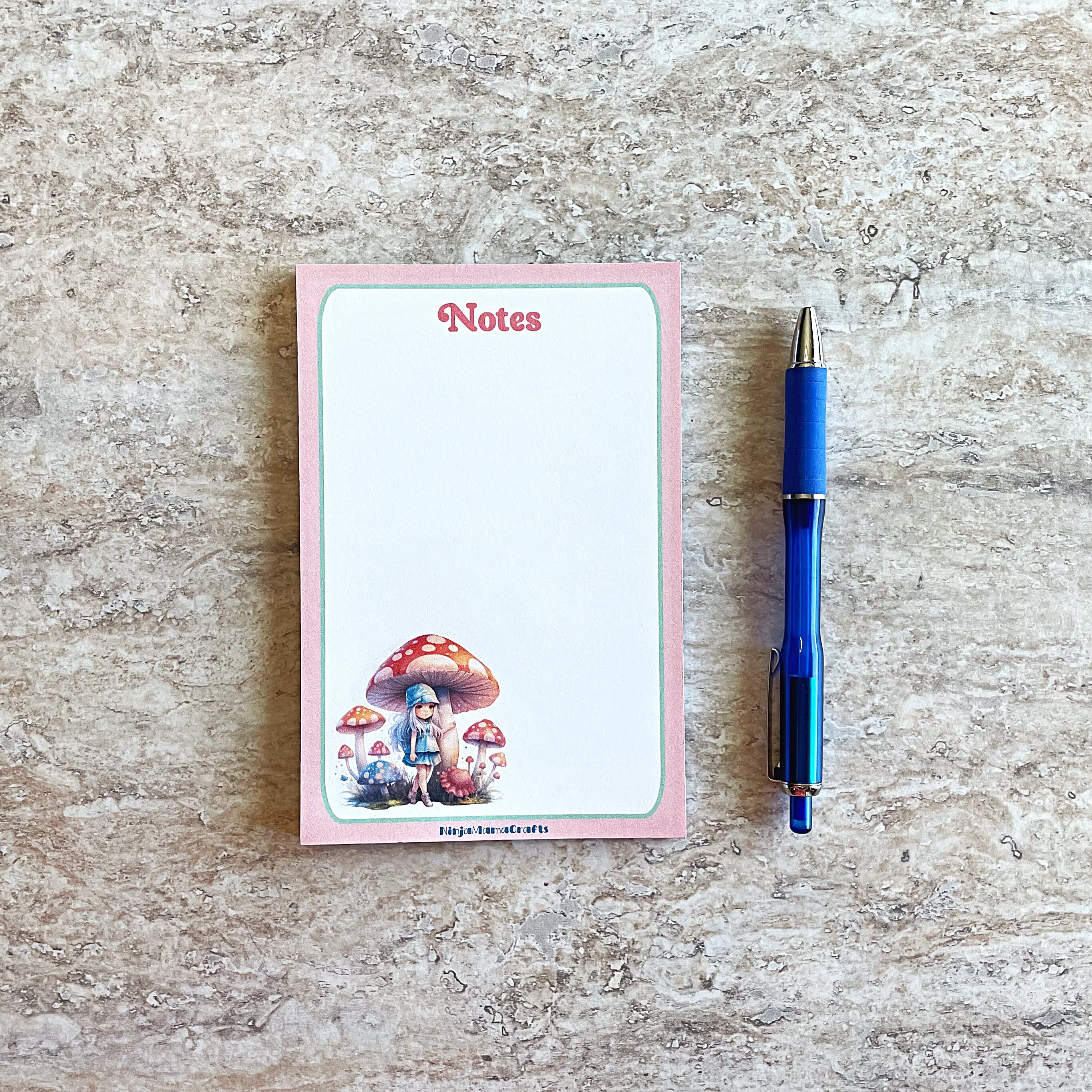 4x6 Notepad Mushroom Girl Notepad for Note Taking Memo Pad to Do List ...