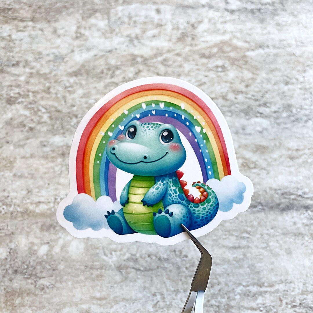 Rainbow Crocodile Spring Sticker for Notebook Laptop Sticker Water ...
