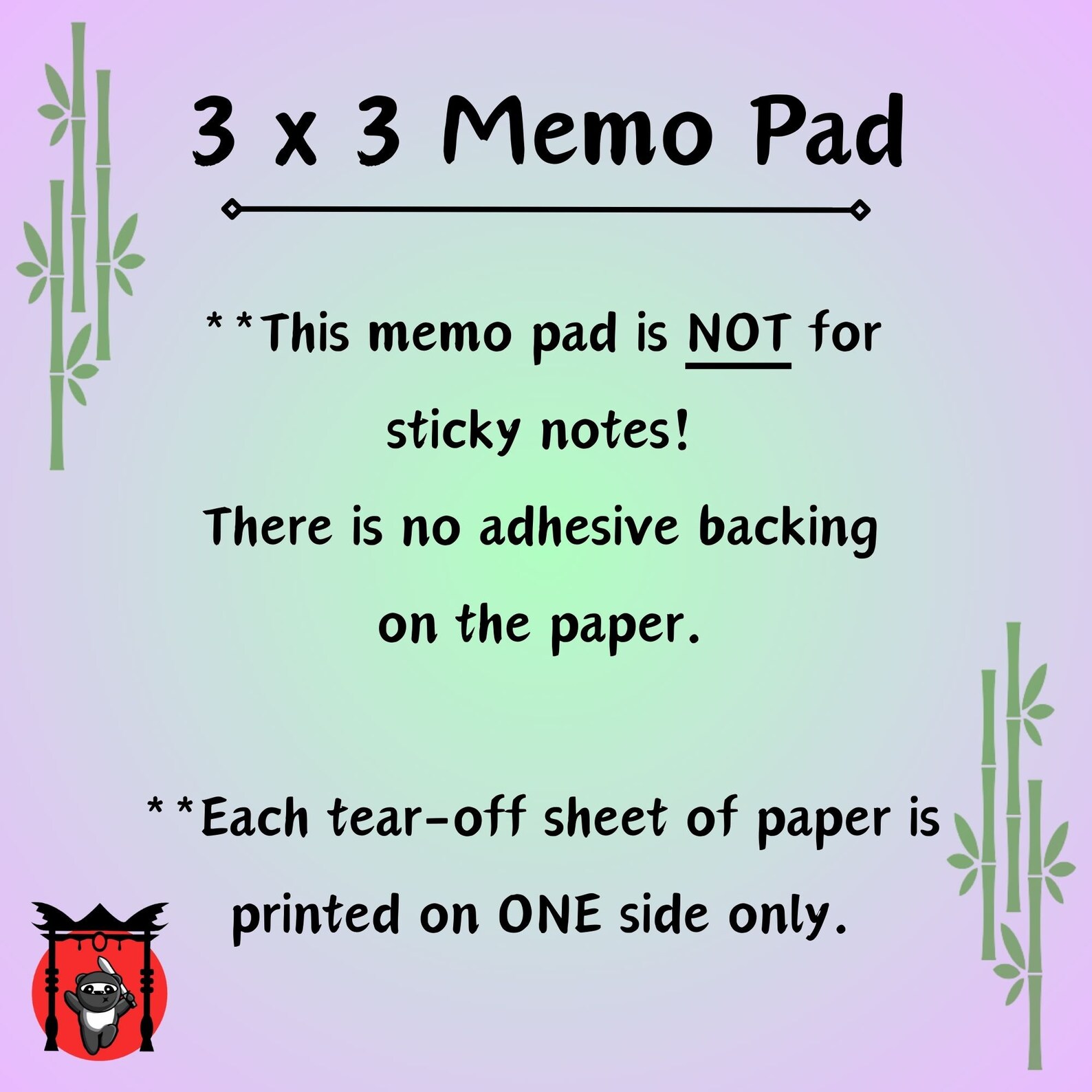 3x3 Reading Dragon Tear Away Glue Top Memo Pad for Mini Notes Memo to ...