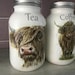 Highland Cow Kitchen Canisters, Tea, Coffee, Sugar Jars, Mason Jars ...