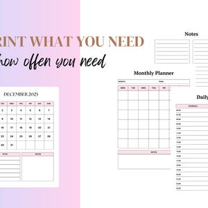2025 Printable Planner Digital PDF Download Yearly, Monthly, Weekly ...