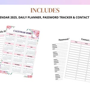 2025 Printable Planner Digital PDF Download Yearly, Monthly, Weekly ...
