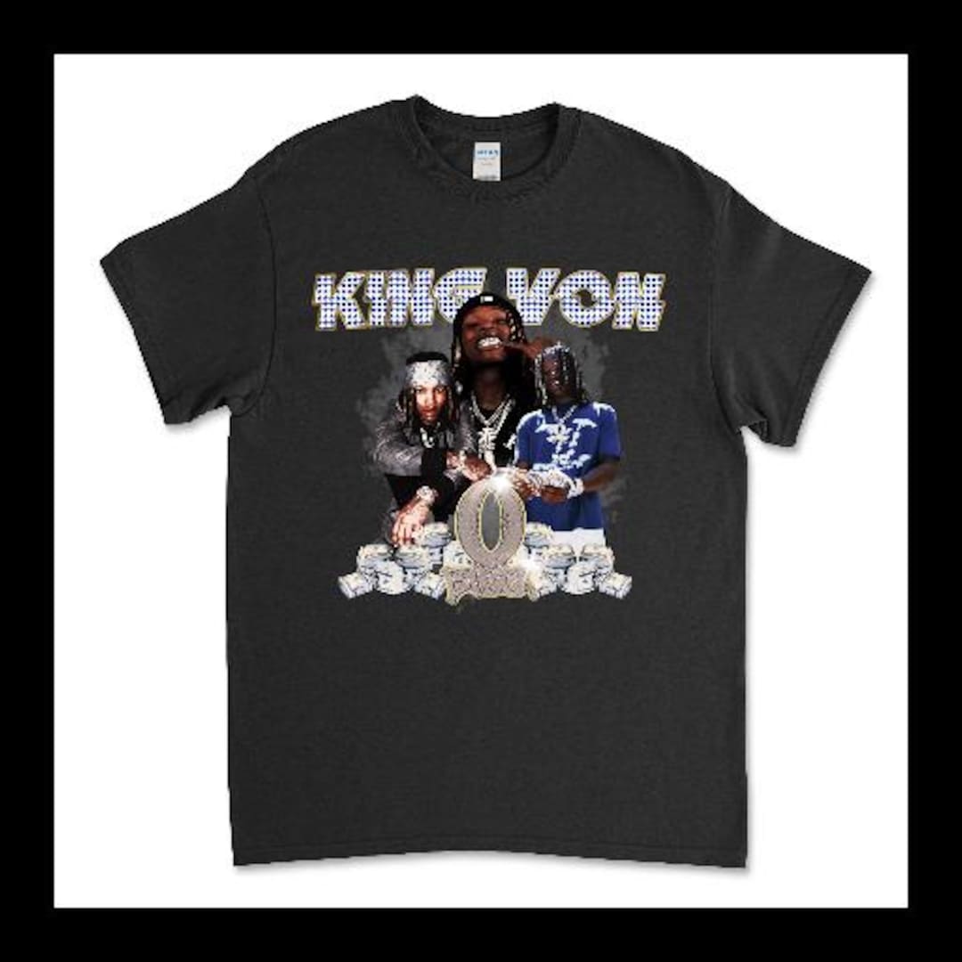 King Von Fan T-shirt King Von Support Tee Hip-hop Streetwear Graphic ...