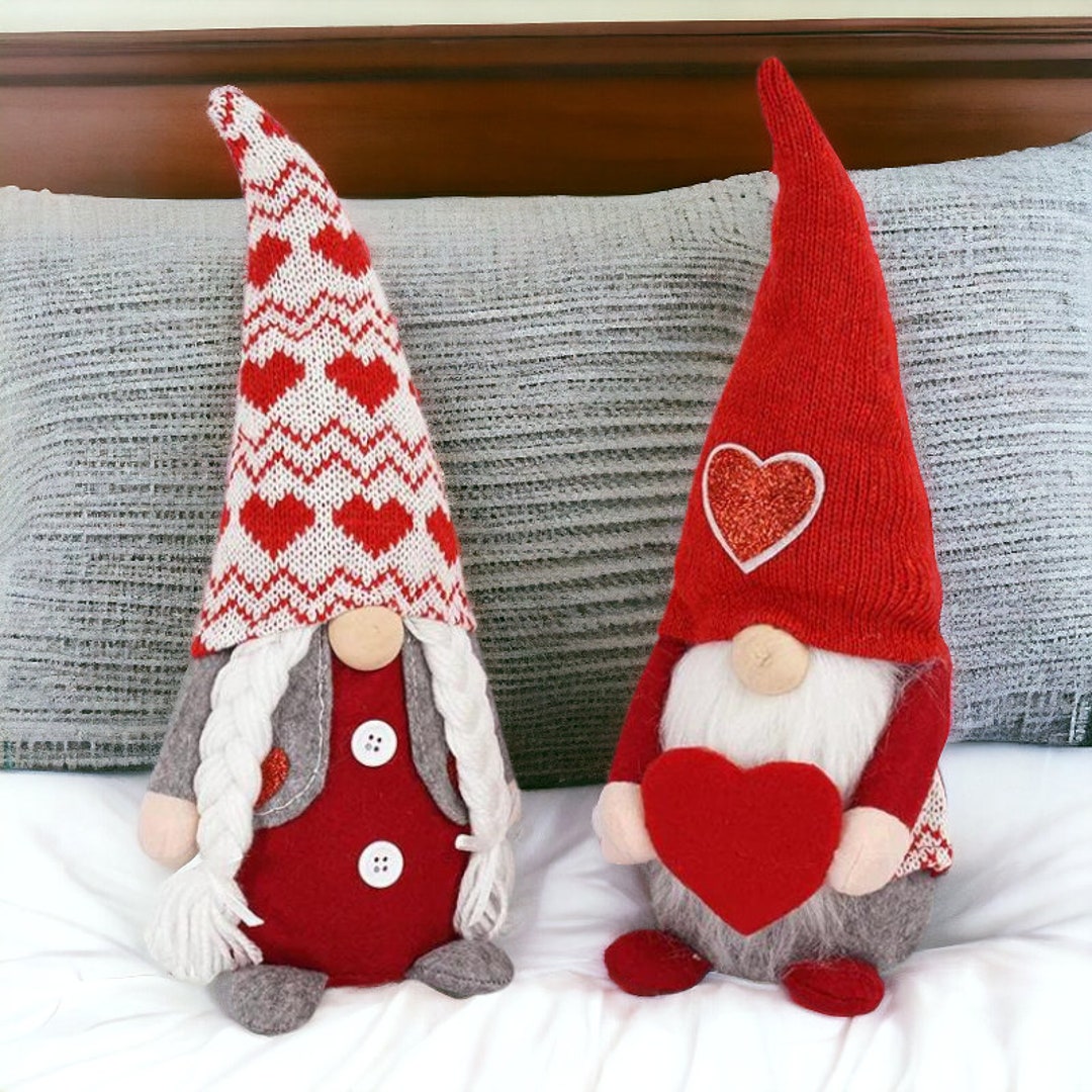 Love Heart Gnome Doll Perfect for Weddings, Valentine's Day and ...