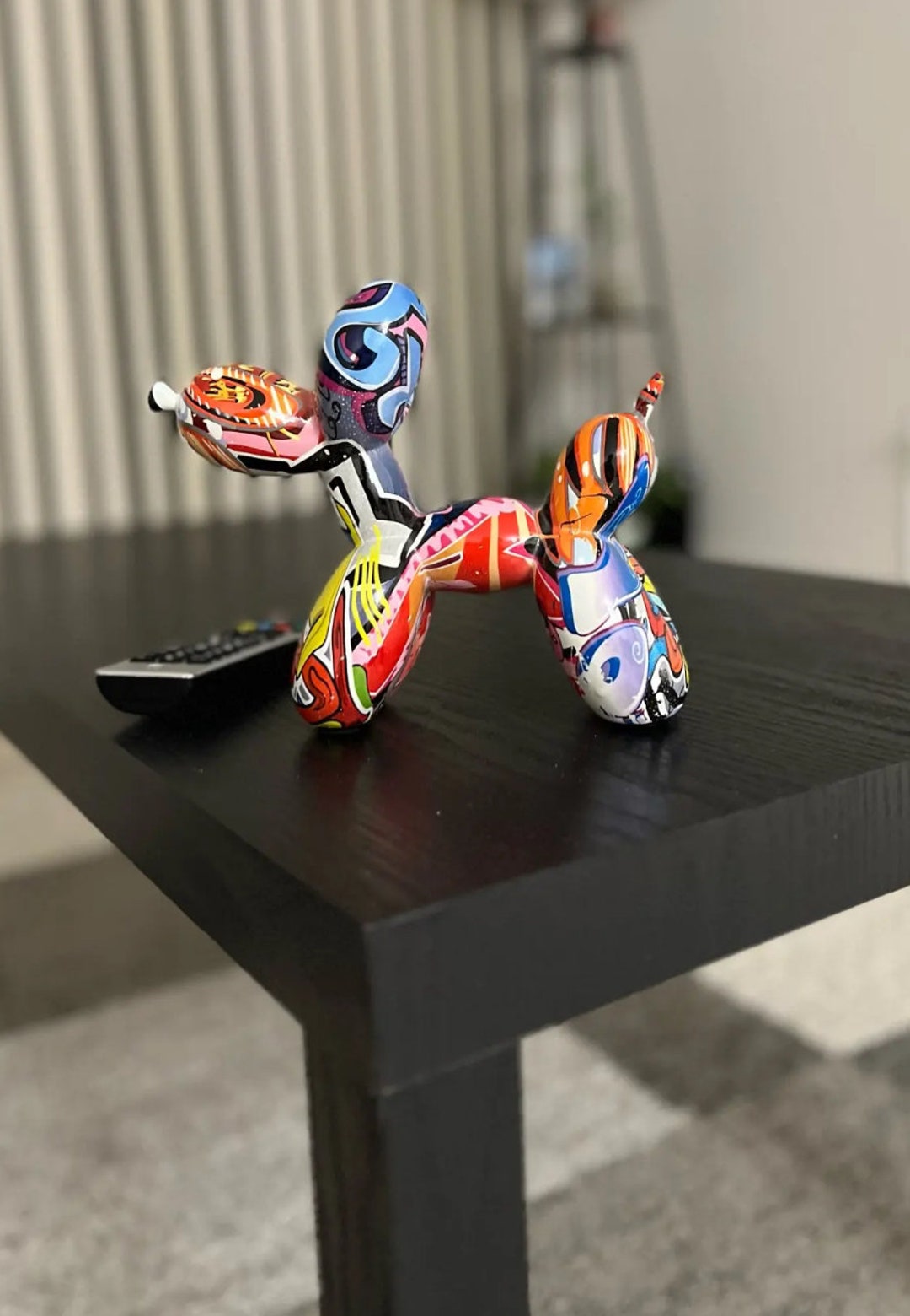 Resin Graffiti Balloon Dog Figurines Interior Home Desktop Decoration ...