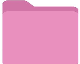 Pink Color Desktop Folder Icons, MacBook Organizer Icons, Folder Icons ...