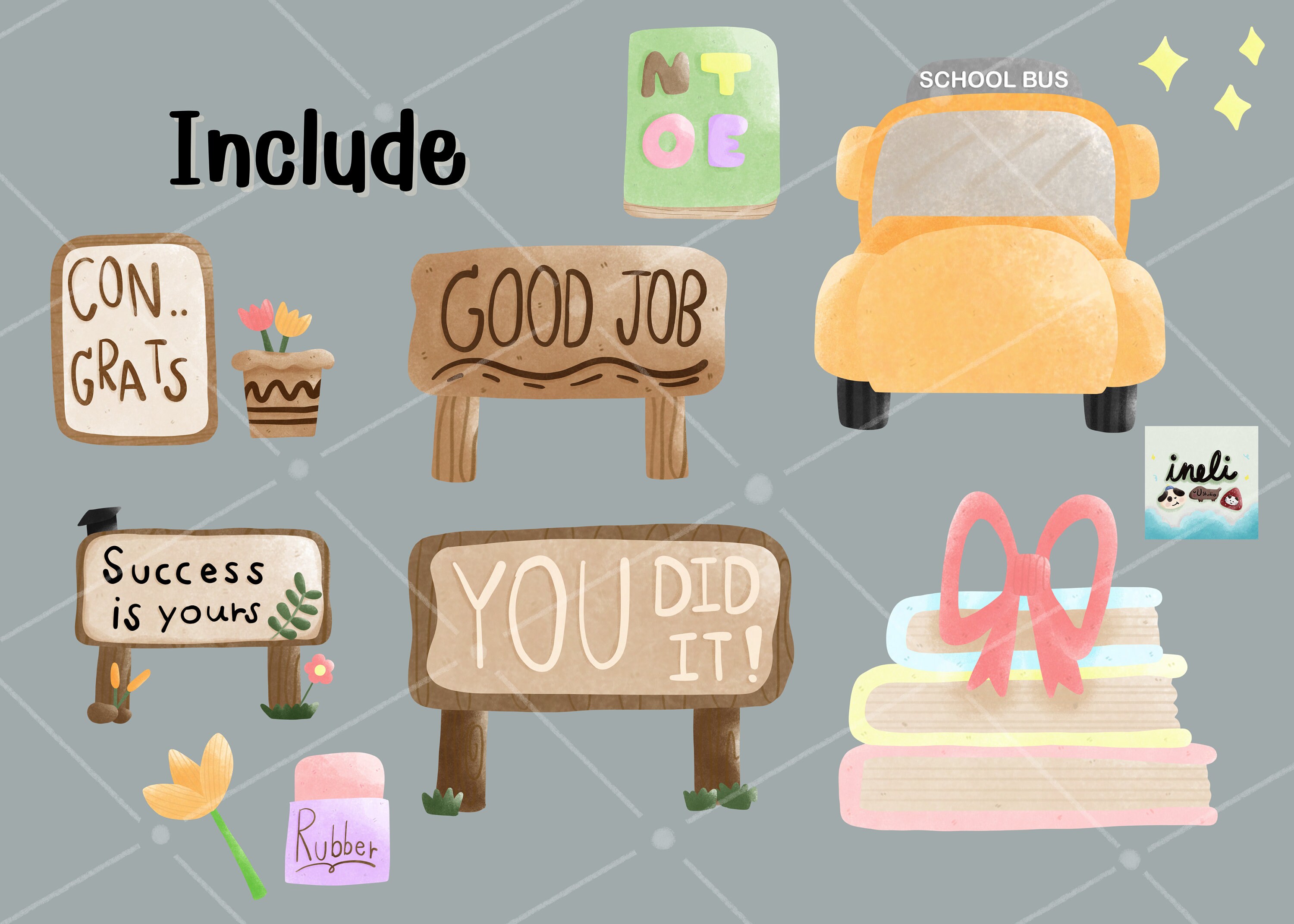 Congratulations Clipart, Congratulation Card, Instant Download, Hand ...