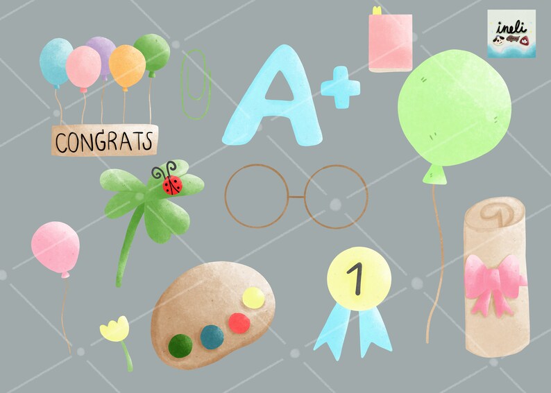 Congratulations Clipart, Congratulation Card, Instant Download, Hand ...