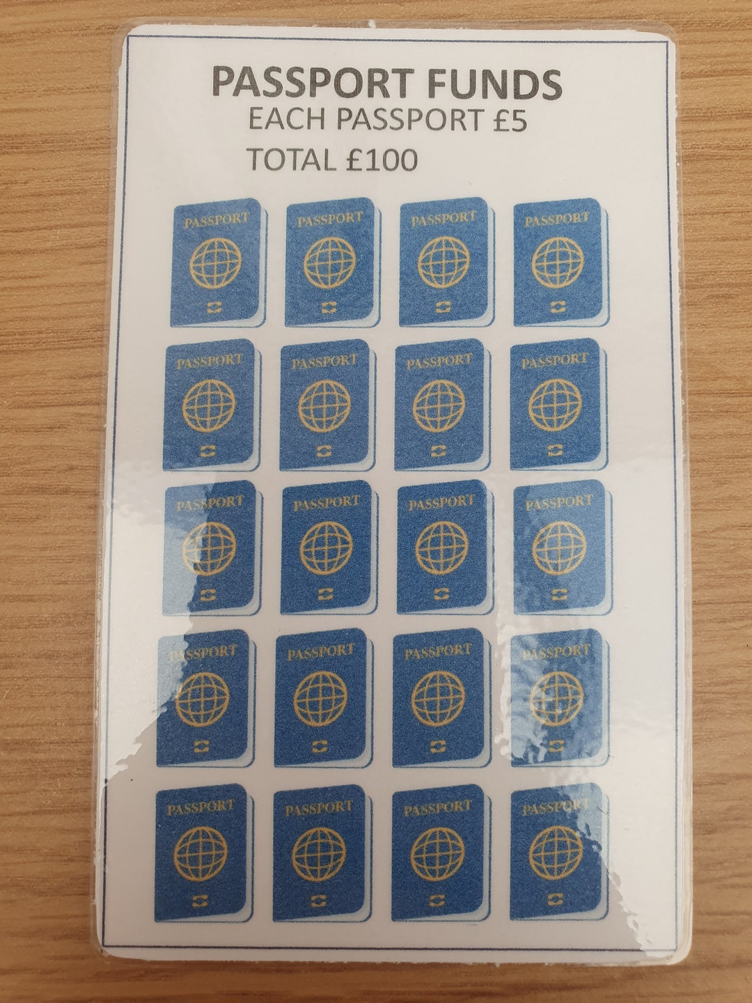 Passport Saving Challenge Card for Cash Stuffing - Etsy