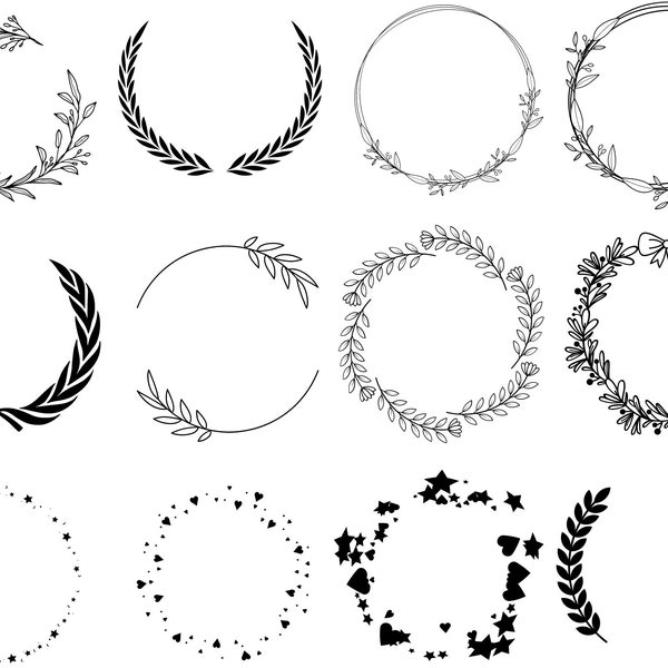 Split Wreath Svg - Etsy