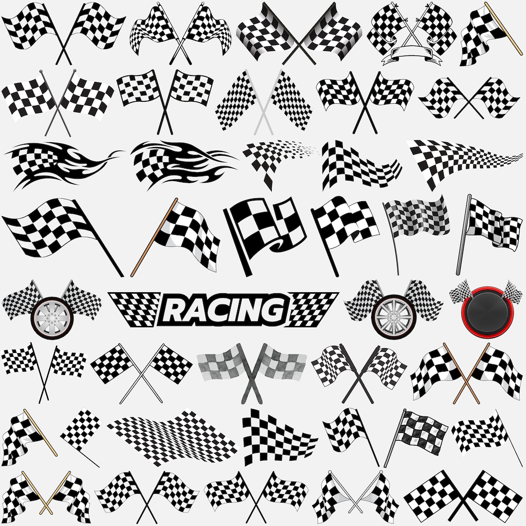 Racing Flag SVG, Race Flag Cricut, Race Flag Clipart, Start Flags Svg ...