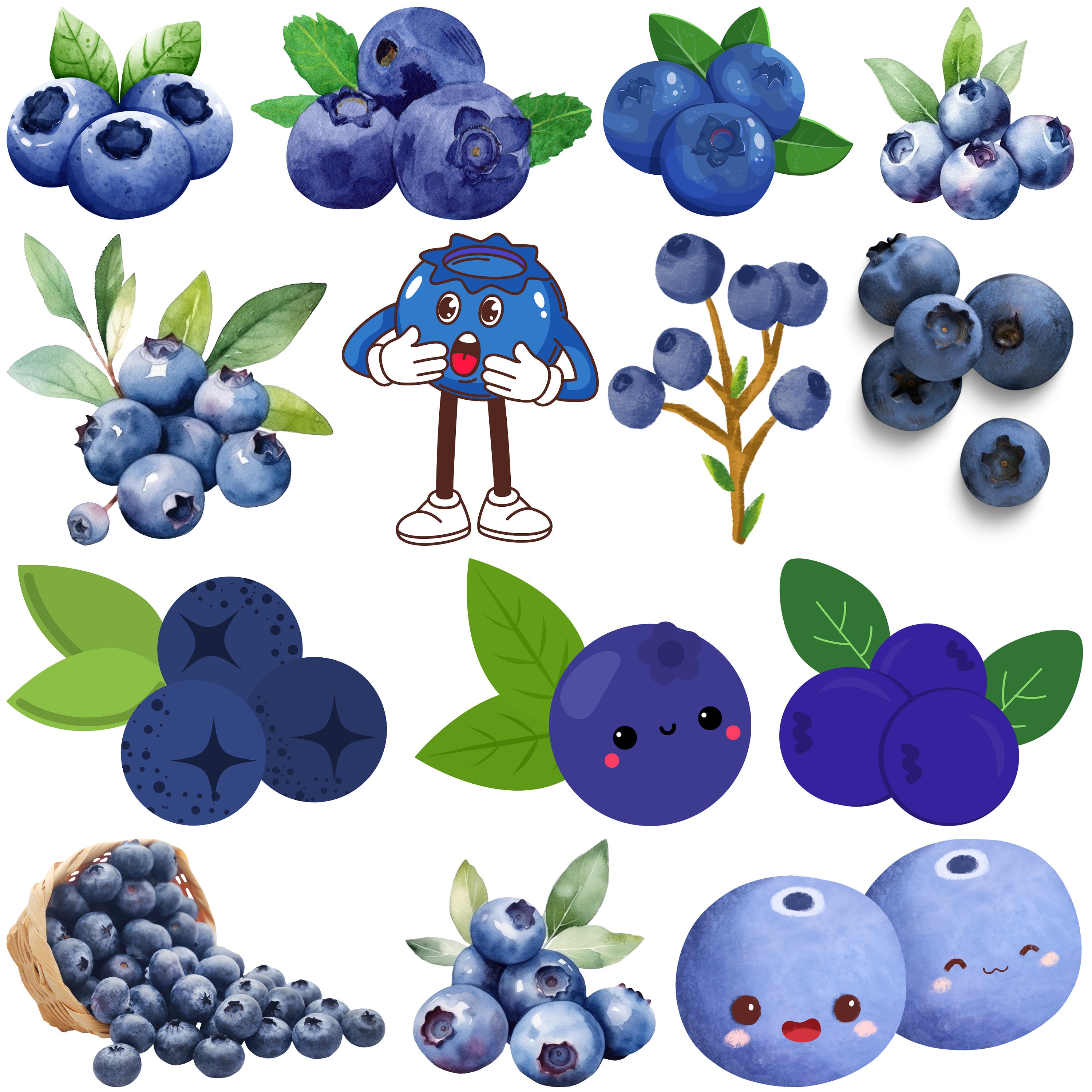 Blueberry Svg Bundle, Blueberry Clipart, Blueberry Png, Blueberry Cut ...