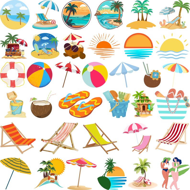 Beach SVG Bundle, Surfing Clipart, Surfing Cut Files for Cricut ...