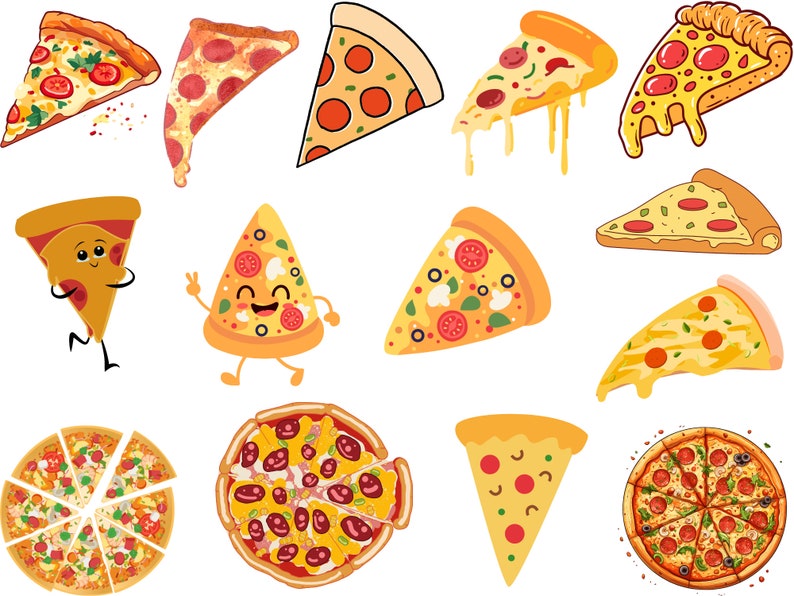 Beautiful Pizza Clipart Bundle , Best and High Quality Pizza Clipart ...